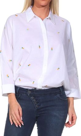 Only Damen Onlnew Lina Grace Ls Emb Shirt Noos WVN Knopfverschluss Box Fit Hemd Mit Langen Ärmeln, Bright White, X-Small