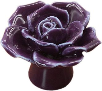 Zonfer 1pc Keramik Vintage Blumen Rose T&uuml;rgriffe Griff Schublade K&uuml;chenschrank Schrank