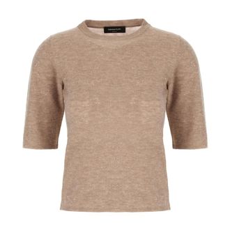 Fabiana Filippi Femme, Pulls, Beige, Taille: 40 FR Maille &agrave; col rond