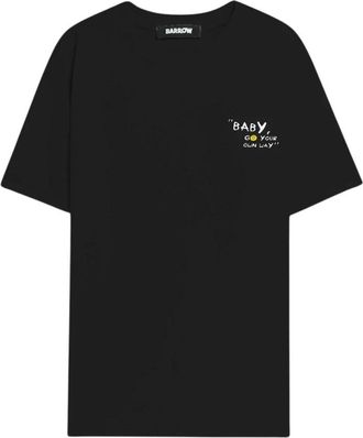 Barrow Barrow, unisex, Tops, Noir, Taille: L T-shirt en jersey