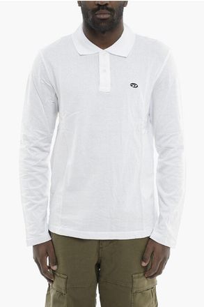 Diesel ESSENTIALS Long Sleeve Cotton Piqu&eacute; Polo T-SMITH-LS-DOVAL-PJ size Xxl