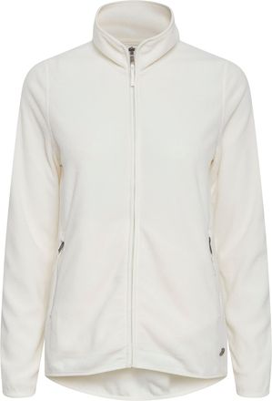 Oxmo OXRikka Damen Fleecejacke Sweatjacke Jacke mit Stehkragen Regular Fit, Größe:XL, Farbe:Cloud Dancer (114201)