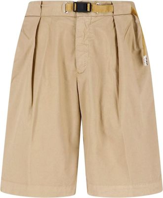 White Sand Shorts With Belt