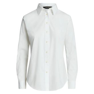 Ralph Lauren Femme, Blouses et Chemises, Blanc, Taille: 42 FR Chemise en coton stretch infroissable