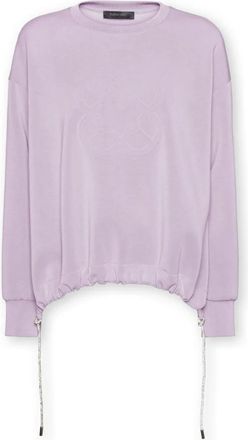 Elena Miro Femme, Sweatshirts et sweats &agrave; capuche, Violet, Taille: 46 FR SweaT-shirt Scuba avec Logo Monogramme