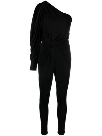 Saint Laurent One-Shoulder-Jumpsuit - Schwarz