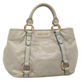 Miu Miu Pre-owned Cuir sacs-main - Femme - Pre-owned - Bleu - Taille: ONE Size