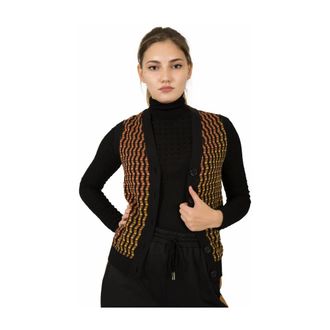 M Missoni &Auml;rmellose Strickkleidung - - Jackets - Damen - Braun - L