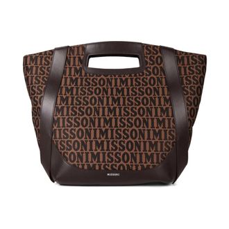 Missoni Braune Logo Tote Shopping Tasche - - Bags - Damen - Braun - ONE SIZE