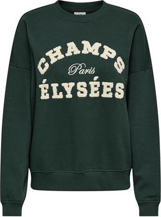 Jacqueline de Yong JdY Jdymesa Mesa L/S O-Neck EMB Sweat JRS Noos, Vert pin, S Femme