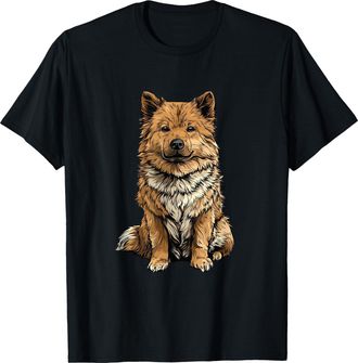 Whyitsme Design Abbildung des finnischen Spitzhundes T-Shirt