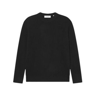 Les Deux Eddie Wool Rib Crewneck Knit - - Knitwear - Herren - Schwarzk - M
