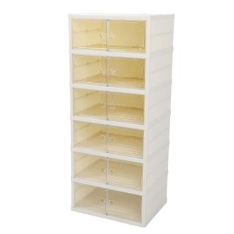 Generic Schuhbeh&auml;lter, Stapelbarer, Staubdichter, Faltbarer Schuhaufbewahrungsbeh&auml;lter, Zweireihig, Vielseitig Einsetzbar, Platzsparend f&uuml;r den Schrank f&uuml;r Kl