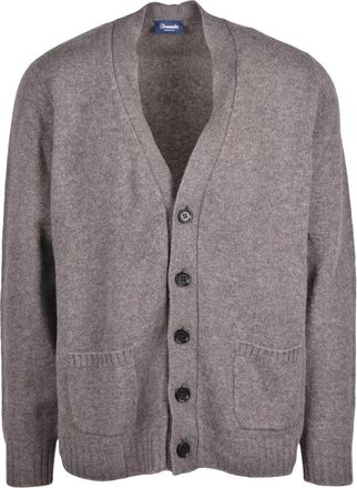 Drumohr Homme, Pulls, Brun, Taille: 2XL Cardigan a V