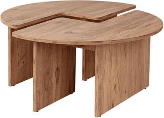 Calicosy Calicosy - Table Basse - Pin Atlantique, Style Rustique, 90x90x41 cm Id&eacute;ale pour Salon et Salle de S&eacute;jour