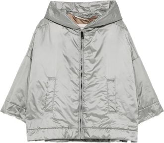 Max Mara Femme, Vestes, Gris, Taille: 40 FR Fiore Hooded Jacket