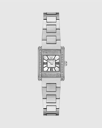 Emporio Armani AR11794 - Montre pour femme en acier inoxydable &agrave; 2 aiguilles - Argent&eacute;