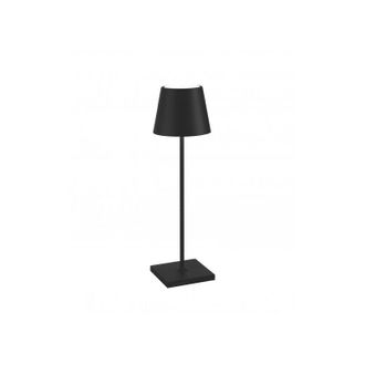Zafferano Zafferano - Lampe de table led Poldina Pro Black, rechargeable et dimmable avec une autonomie allant jusqu&agrave; 12 heures. IP65 ext&eacute;rieur
