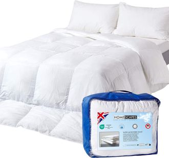 Homescapes Leichte Bettdecke 230x220 cm, Sommerdecke Wärmeklasse 2, Stepp-Bettdecke wie Daunen aus Super-Mikrofaser, Sommerbett mit 180 GSM Füllung, Oeko-TEX Sta