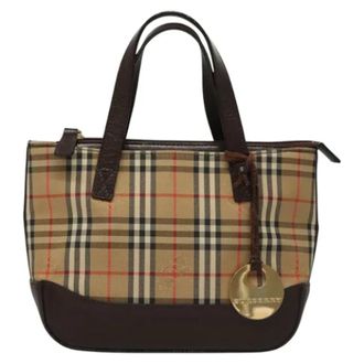 Burberry Pre-owned Toile sacs-main - Femme - Pre-owned - Beige - Taille: ONE Size