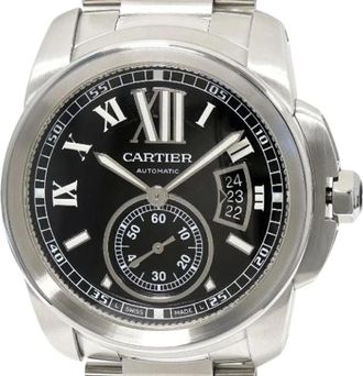 Cartier Pre-owned Acier inoxydable montres - Homme - Pre-owned - Noir - Taille: ONE Size