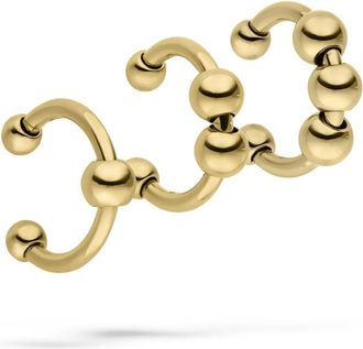 Liebeskind BERLIN Urban Chic Earcuff Set - Earcuff Set aus Edelstahl - IP Gold - 1,4 cm - wasserfest & hautfreundlich