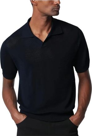 Tagliatore Homme, Tops, Bleu, Taille: 3XL Polo en coton ajour&eacute;