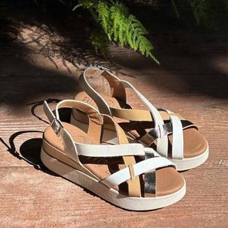 OH! MY SANDALS Cuir, Glace, 40 EU