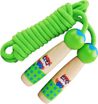 Cabilock Springseil mit Langlebigem Holzgriff und Mehr als Baumwollseil Sicher und Rutschfest für Jungen und Mädchen Ab Jahren für Sport Fitness und Outdoor sp