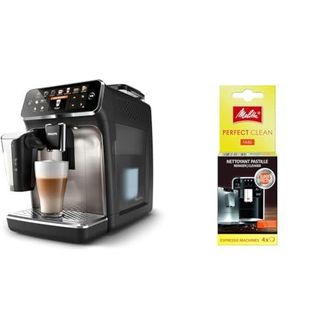 Philips Philips Series 5400 Kaffeevollautomat - LatteGo Milchsystem & Melitta 178599 Perfect Clean Reinigungstabs f&uuml;r Kaffeevollautomaten und Espressomaschine