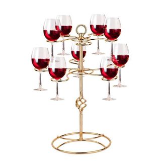 Generic Cocktail Pr&auml;sentations St&auml;nder F&uuml;r Getr&auml;nke - 2 Ebenen 10 Halter Getr&auml;nkedisplay - Champagnerturm St&auml;nder | F&uuml;r Zuhause K&uuml;che Hochzeit Restaurant Part