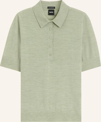 HUGO BOSS Poloshirt Fidenka Aus Merinowolle gruen