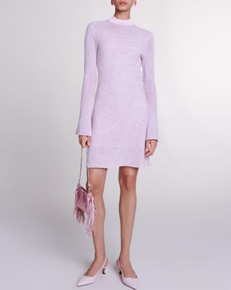 Maje Halbdurchsichtiges Strickkleid - Rosa - Gr&ouml;&szlig;e 34 - Maje