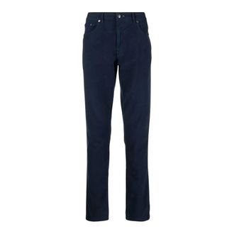 Hackett Moleskin-Hose mit Logo-Patch und geradem Bein - - Trousers - Herren - Blau - W33