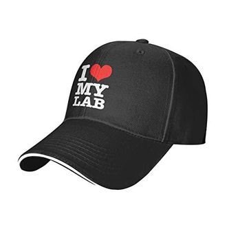 Generic Casquettes Sport I Love Mon Labrador Casquette Confortable Sunhat Athlétique pour Homme Extérieur Femme