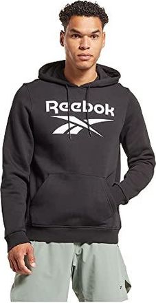 Reebok Grand Logo empilé Maillot de survêtement, Noir, S Homme