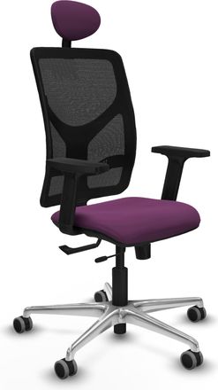 Piqueras y Crespo Gepolsterter B&uuml;rostuhl mit 2D-Armlehnen, h&ouml;henverstellbare Lendenwirbelst&uuml;tze und festes Kopfteil, ausgestattet mit Syncro/Traslack und Schneideschaum