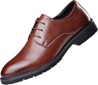 Generic Chaussures Oxford Modernes antid&eacute;rapantes for Hommes, Basses, Style Smoking, &eacute;l&eacute;gantes et Classiques, &agrave; Lacets, en Cuir