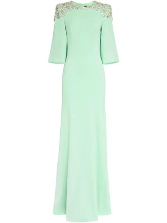Jenny Packham robe longue Daza - Vert