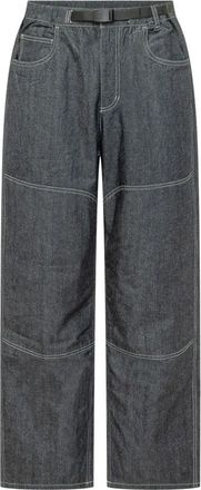 Gramicci Homme, Pantalons, Bleu, Taille: S Japanese Chambray Double Knee Pant