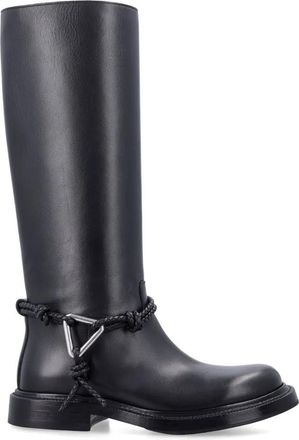Bottega Veneta Stiefel - James Knee-High Calfskin Boots - Gr. 38 (EU) - in Grau - f&uuml;r Damen