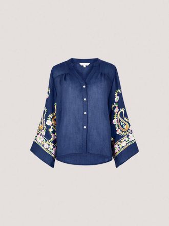 Apricot Blusentop Paisley Bluse mit Glocken&auml;rmeln mit Glocken&auml;rmeln