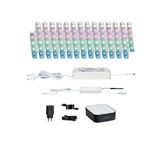 Paulmann Bundle aus Paulmann 50135 Smart Home Zigbee Gateway Bridge Smik + Paulmann 78885 LED Stripe MaxLED 500 Basisset Smart Home Zigbee IP44 5m incl. 1x26 W