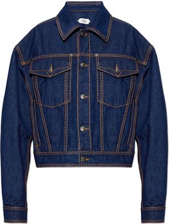 Versace Femme, Vestes, Bleu, Taille: 40 FR Veste en jean