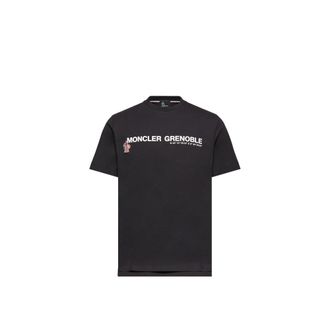 Moncler Moncler T-shirt En Coton M&eacute;lang&eacute; &Agrave; Logo, Homme, Noir, Taille: 3xl