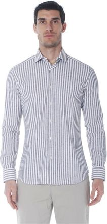 Caliban Homme, Chemises, Multicolore, Taille: 2XL Camicia in tessuto tecnico no stiro rigata