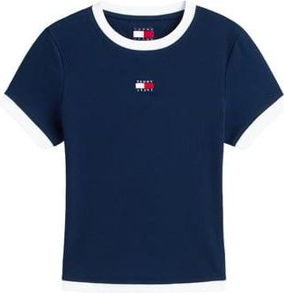 Tommy Hilfiger T-shirt c&ocirc;tel&eacute; en coton m&eacute;lang&eacute;