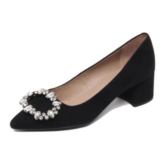 Unisa Wildlederschuh mit 4-5 cm Absatz - - Shoes - Damen - Schwarzk - 35 EU