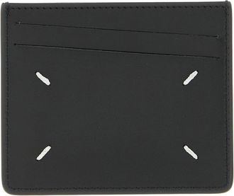 Maison Margiela Homme, Accessoires, Noir, Taille: ONE Size Porte-cartes Four Stitches