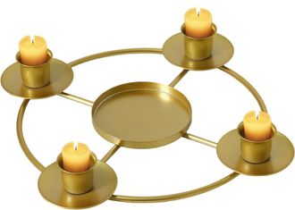 Generic Kerzenhalter Dekoration - Metall runder Displayst&auml;nder,Adventskranz Kerzenst&auml;nder,F&uuml;r K&uuml;che Wohnzimmer Schlafzimmer Bauernhaus Restaurant Weihnachtsfe